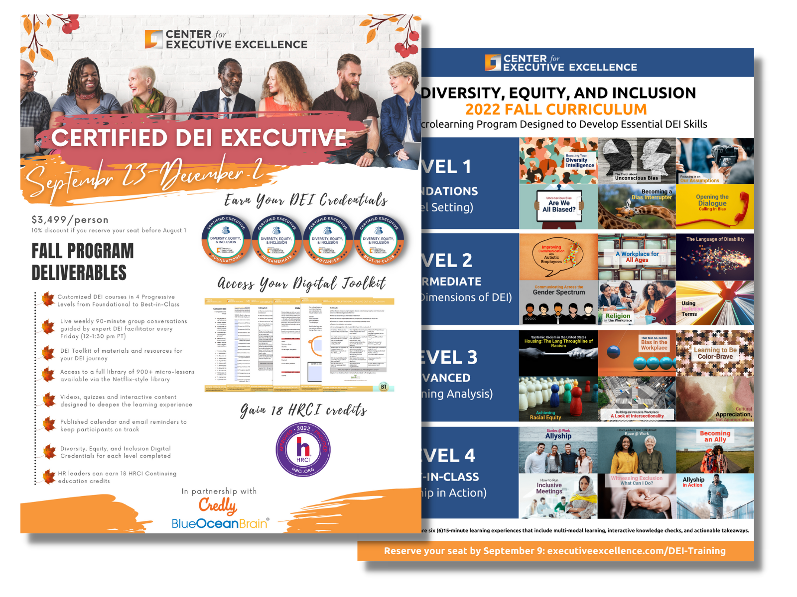 DEI Fall Training Reservation Form - Center for Executive Excellence