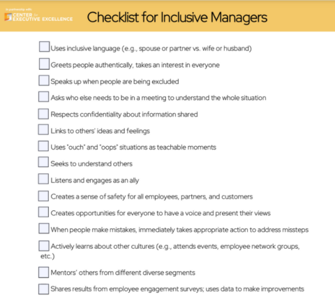 [Tools & Assessments]: Checklist for Inclusive Managers - Center for ...